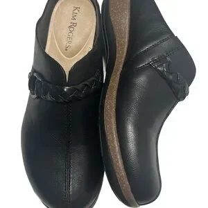 Kim Rogers | Shoes | Kim Rogers Black Leather Mules | Poshmark